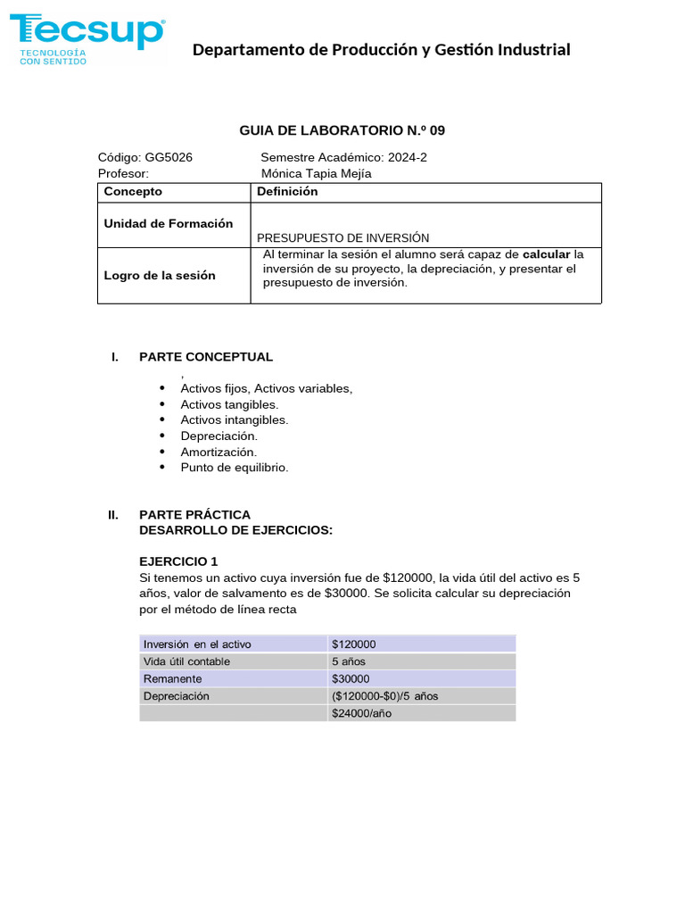 LAB09 | PDF | Depreciación | Activo fijo