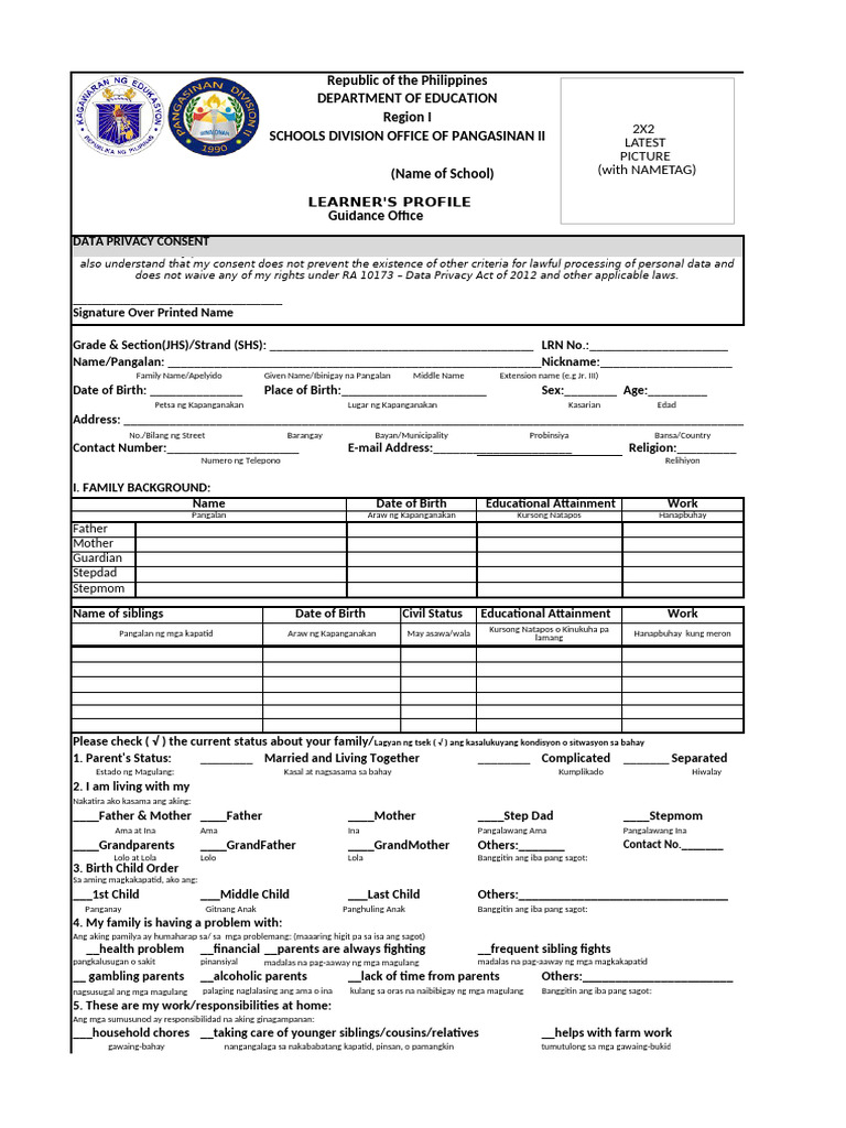 Guidance 1 Learners Profile | PDF