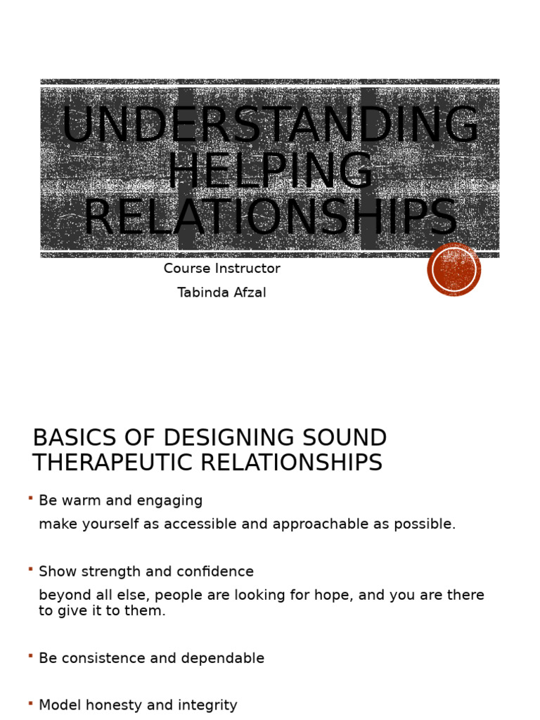 Week 11 Understanding Helping Relationships 14062024 104025am | PDF ...