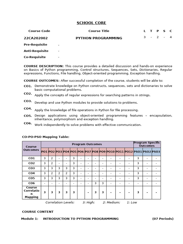 PP Syllabus (1) | PDF | Parameter (Computer Programming) | Control Flow