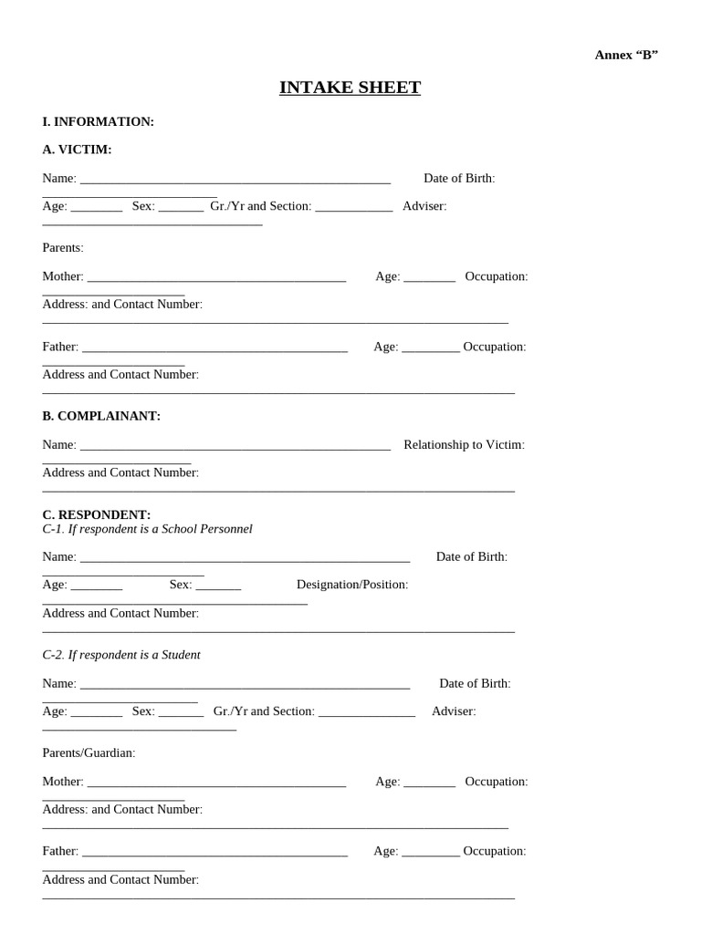 Guidance 3 CPP-Intake-Sheet | PDF