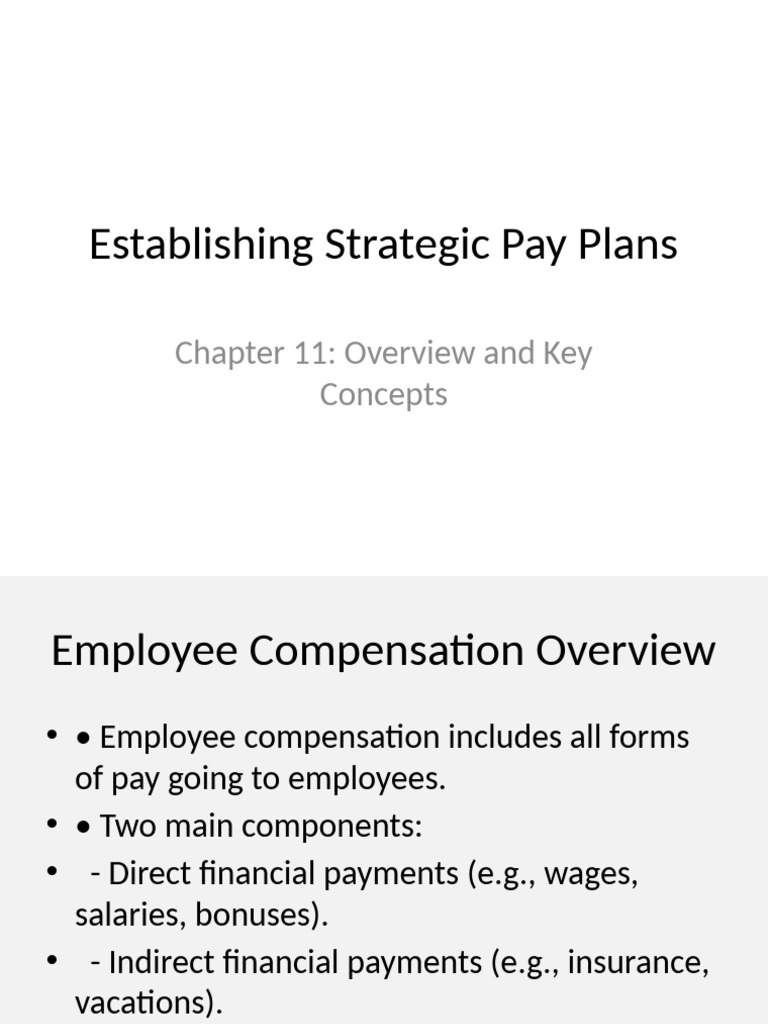 Full Establishing Strategic Pay Plans | PDF