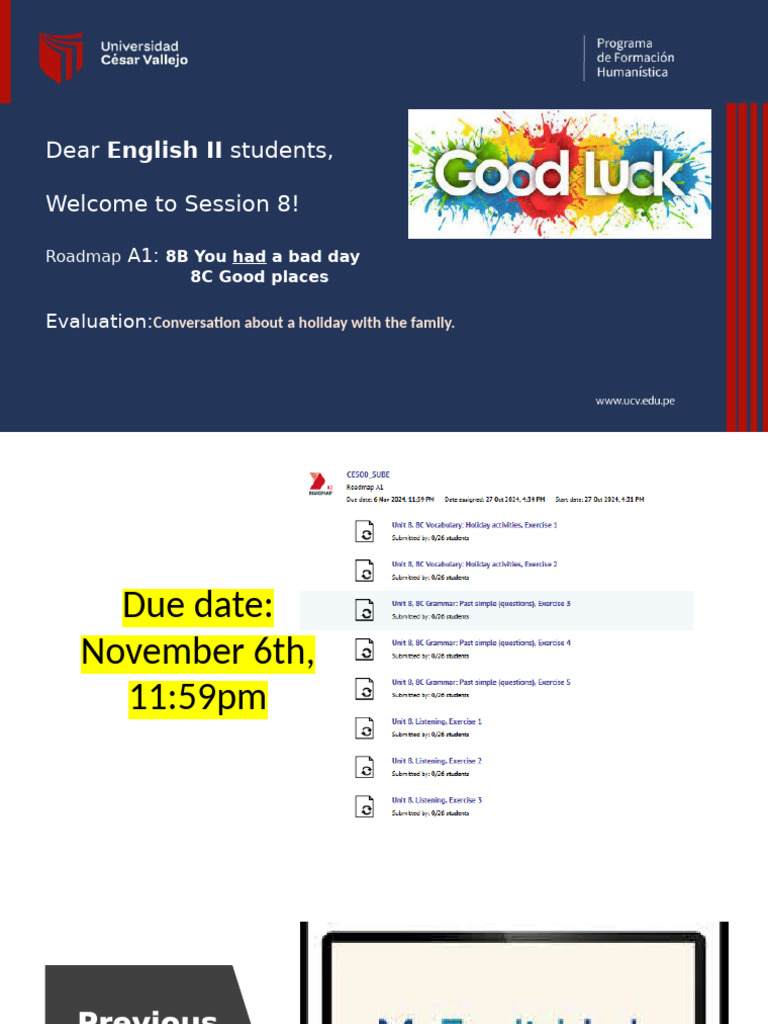 JM English 2 - session 8 | PDF