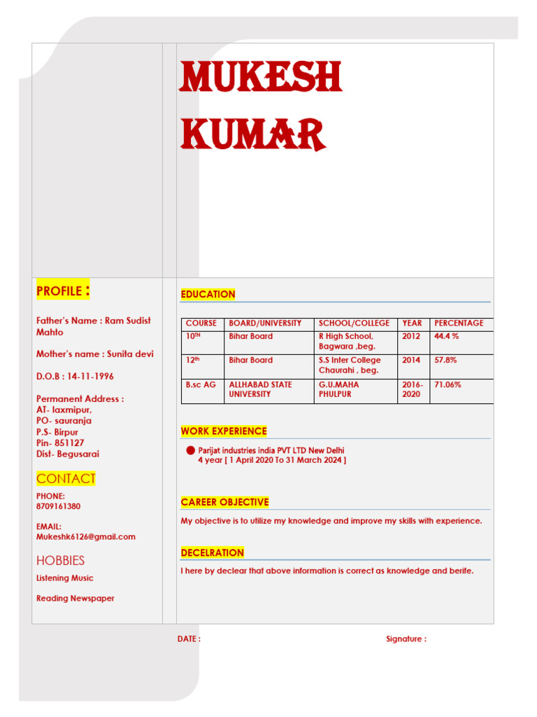 Mukesh Kumar 2 | PDF