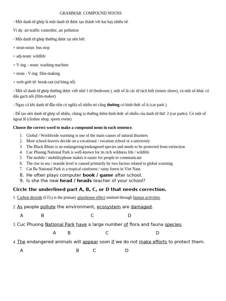 GRAMMAR+ Exercise U10 | PDF