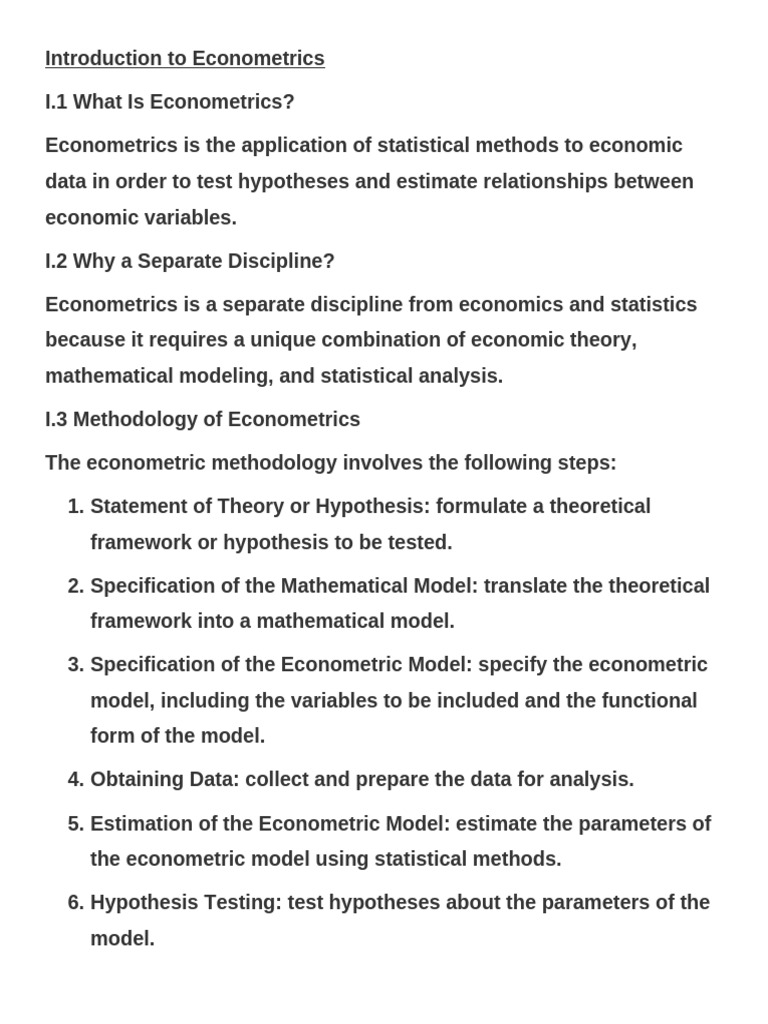 Introduction To Econometrics Chapt 1,2,3 | PDF | Ordinary Least Squares | Linear Regression