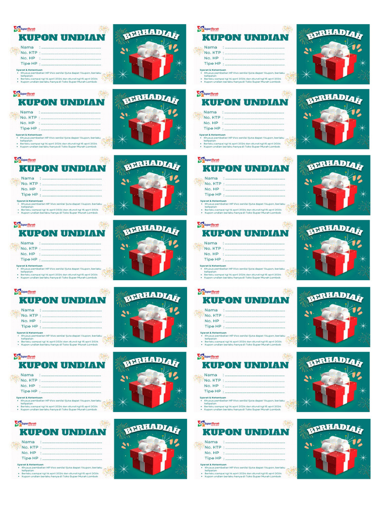 Kupon berhadiah | PDF