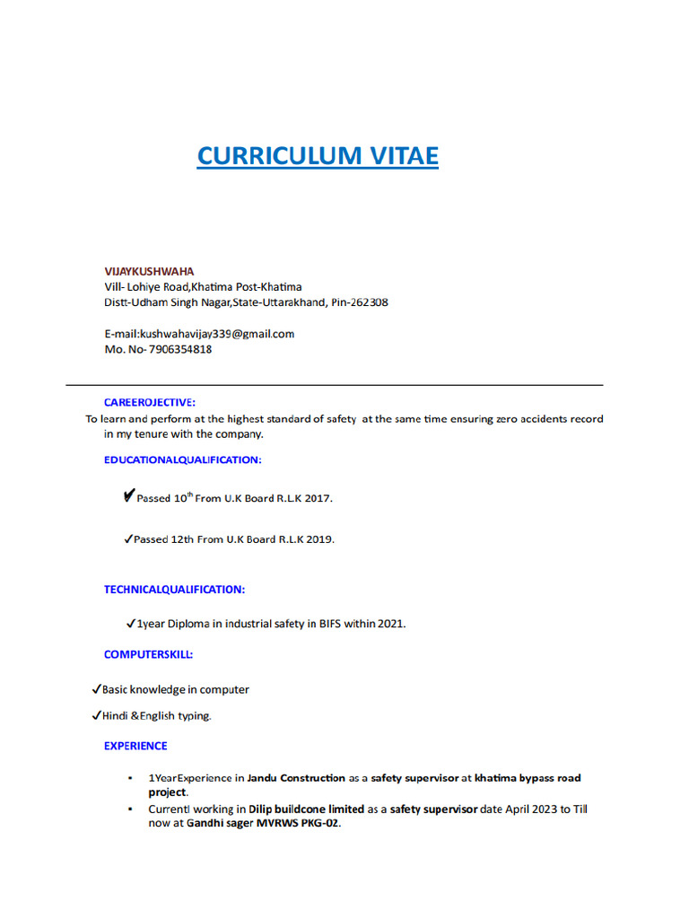 Vijay Resume | PDF