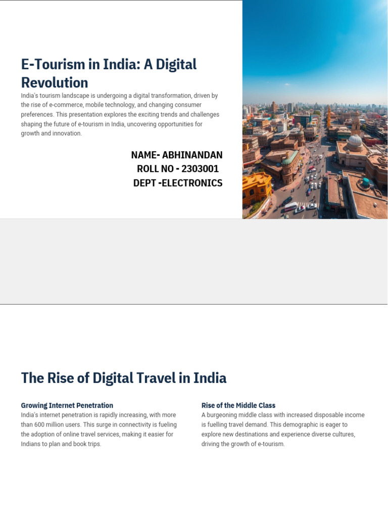 E Tourism in India A Digital Revolution PDF | PDF | Mobile App | Tourism