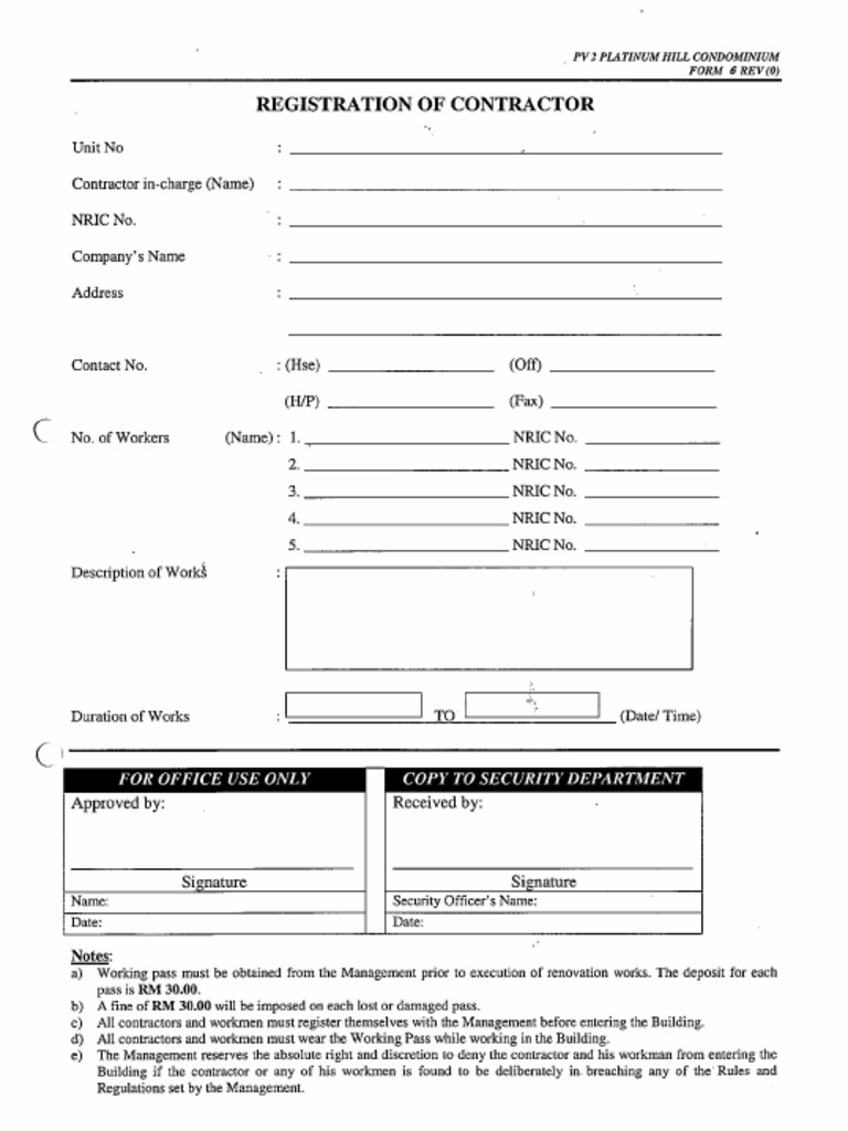 REGISTRATION OF CONTRACTOR | PDF
