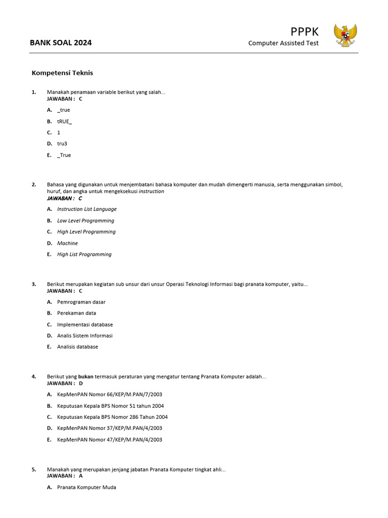 BS3 Pranata Komputer | PDF