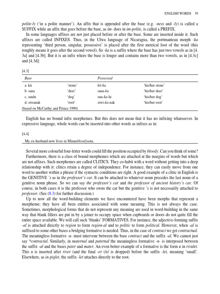 Francis Katamba English Words-20 | PDF | Word | Semantic Units