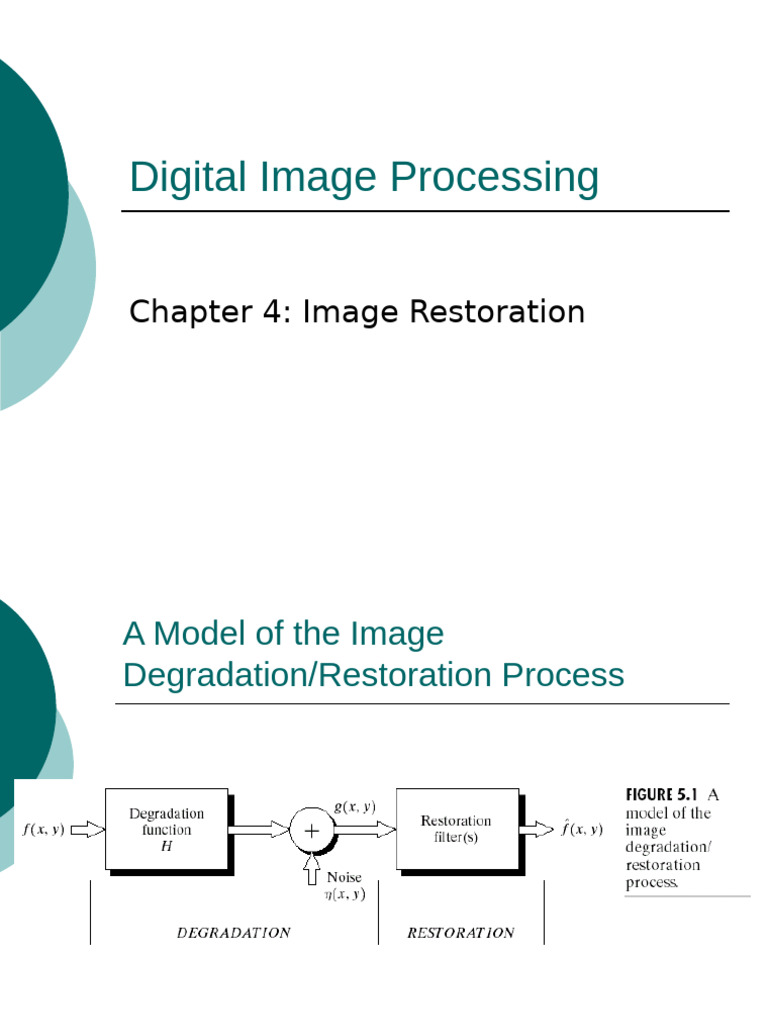 Unit 4-Image Restoration | PDF | Normal Distribution | Filter (Signal Processing)
