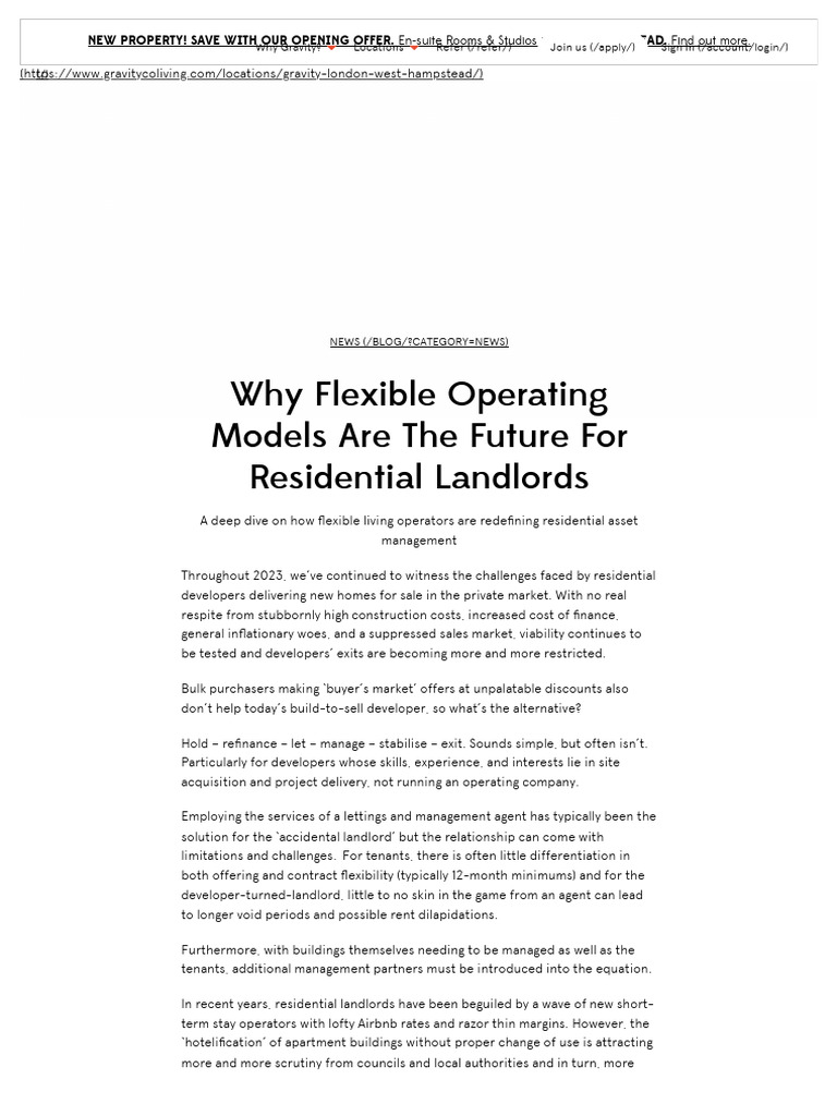 Why Flexible Operating Models Are The Future For Residential Landlords ...