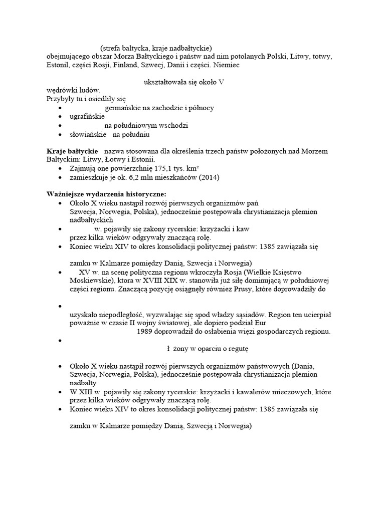 Kraje Baltyckie | PDF