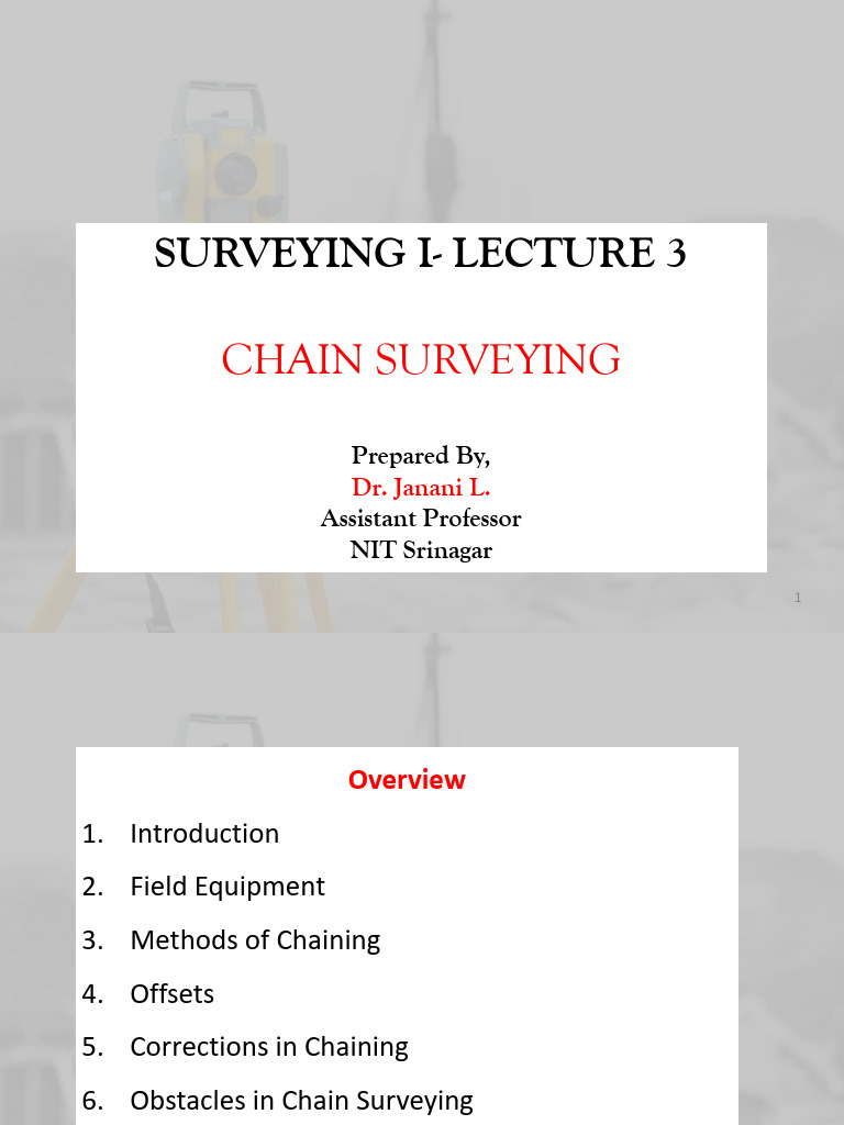 Surveying I Lecture 3-1 | PDF | Surveying | Wire