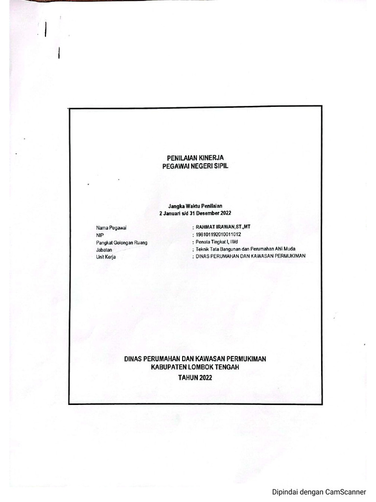 SKP Tahun 2022 Iwan | PDF