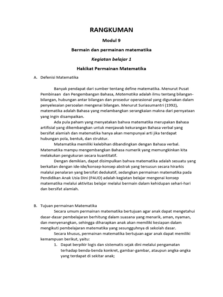 RANGKUMAN Modul 9 Dan 10 - SUMIRDA - 859395706 | PDF