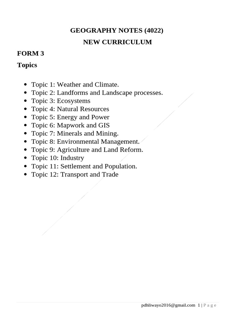 Form_3_4_Geo_notes_new_curr_083457475 | PDF | Plate Tectonics ...