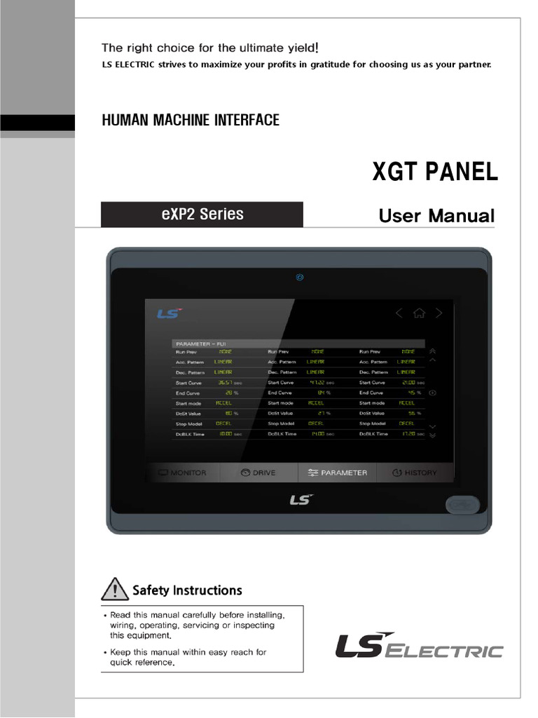 XGT Panel HW Manual_eXP2_eng_V1.2 | PDF | Usb | Programmable Logic Controller