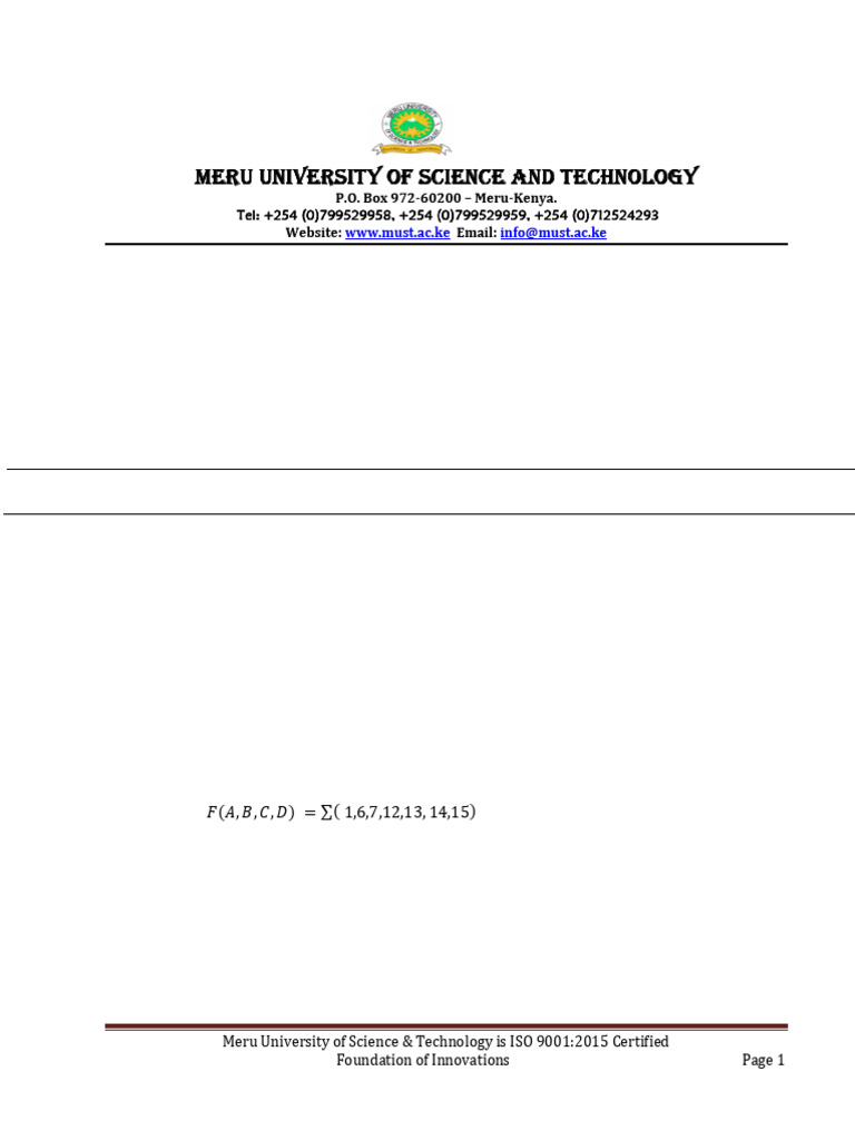 Eet 3404 Digital Circuit Design | PDF | Logic Gate | Hardware ...