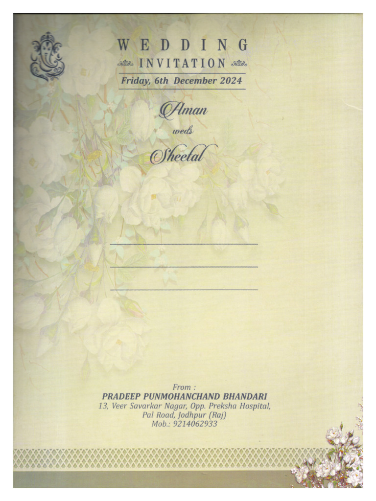 Aman Weds Sheetal | PDF