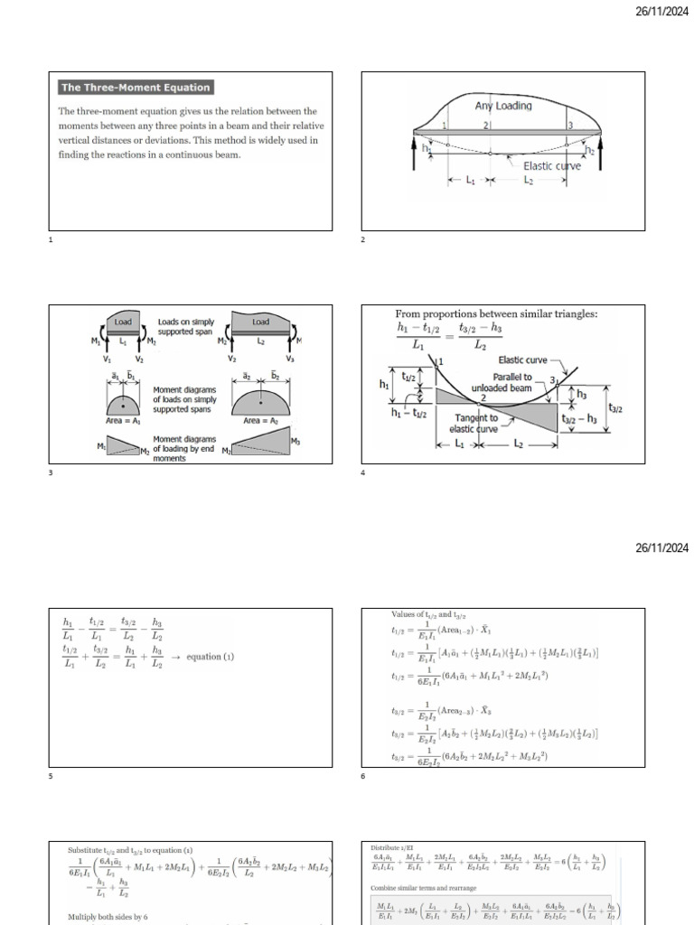 Three Moment Equation | PDF