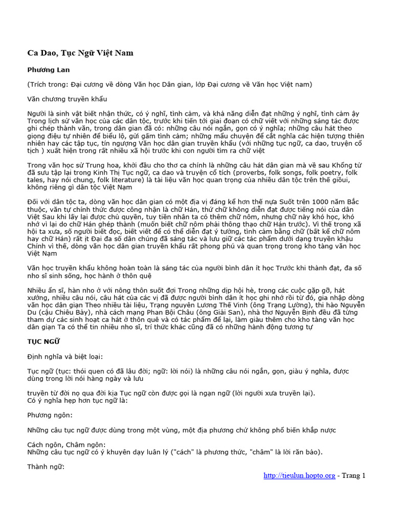 CA Dao TC NG Vit Nam | PDF