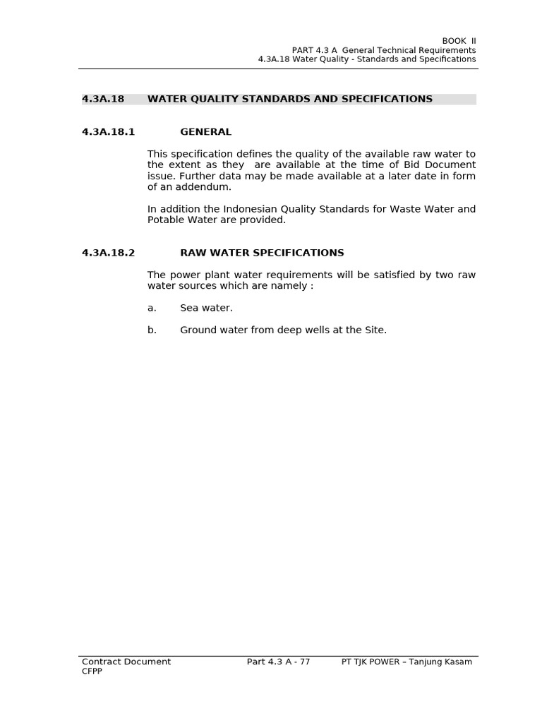 PART 4.3A.18 Water Quality-Standards and Specifications | PDF | Water ...