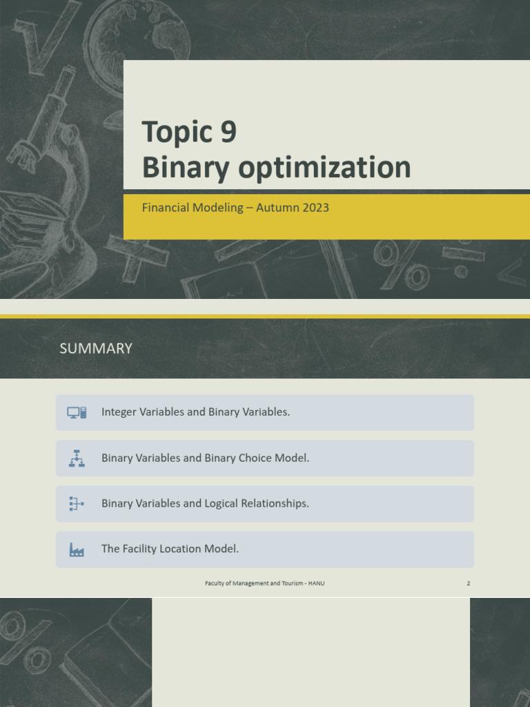 Topic_9_Binary_optimization | PDF | Applied Mathematics