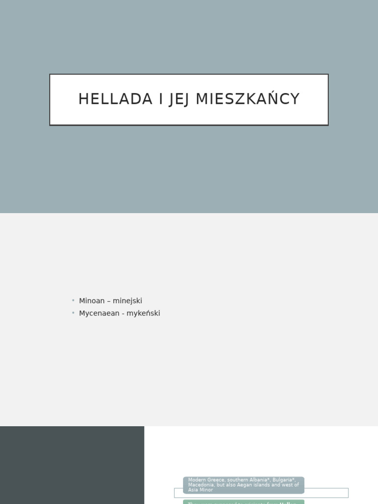 Hellada i Jej Mieszka?Cy NA | PDF