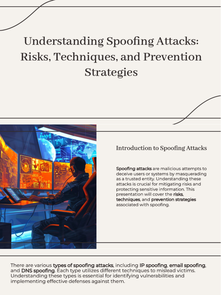 Slidesgo Understanding Spoofing Attacks Risks Techniques and Prevention Strategies ...