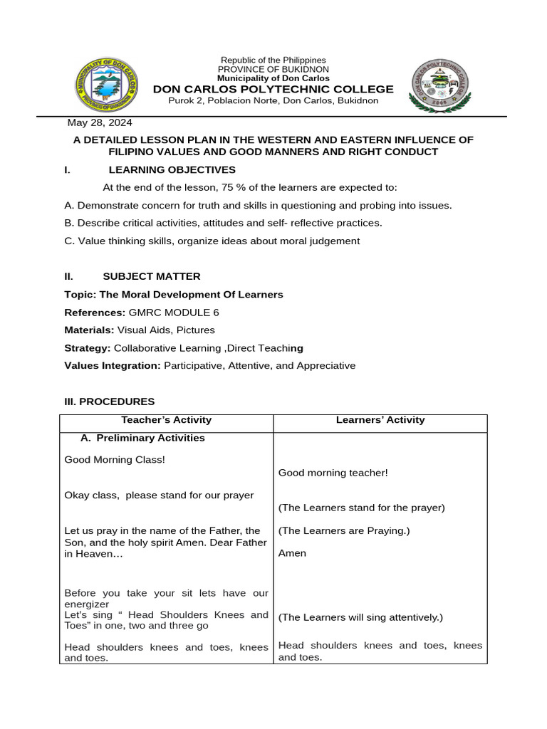 Lesson Plan VED Group 5 | PDF | Lesson Plan | Psychological Concepts