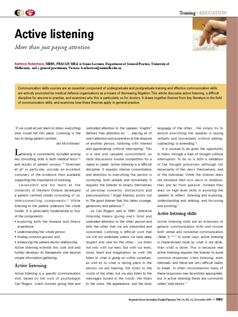 Active Listening | PDF