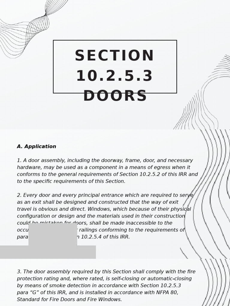 SECTION-10.2.5.3-DOORS | PDF | Door | Architectural Elements