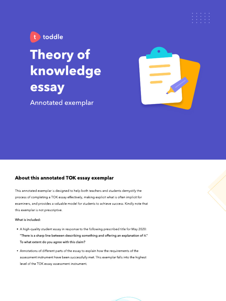 TOK Essay Exemplar - Annotated | PDF | Knowledge | Falsifiability