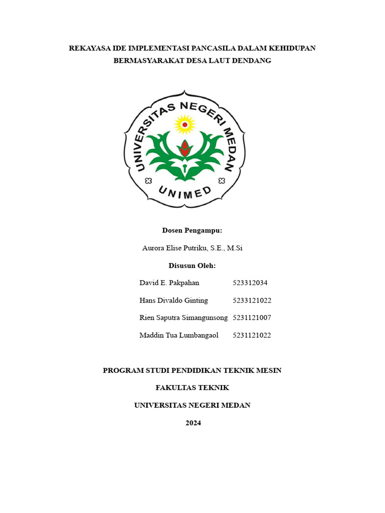 REKAYASA IDE IMPLEMENTASI PANCASILA DALAM KEHIDUPAN BERMASYARAKAT DESA ...