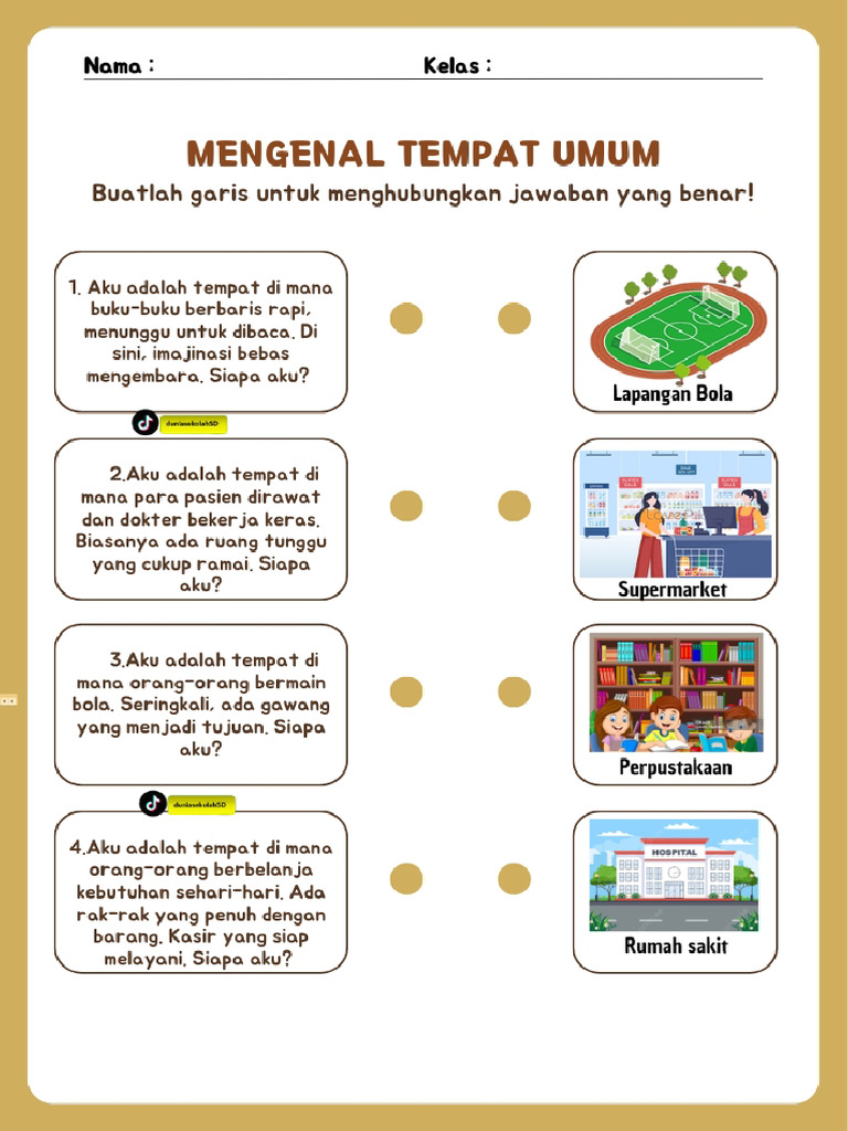 LKPD Mengenal Tempat Umum | PDF