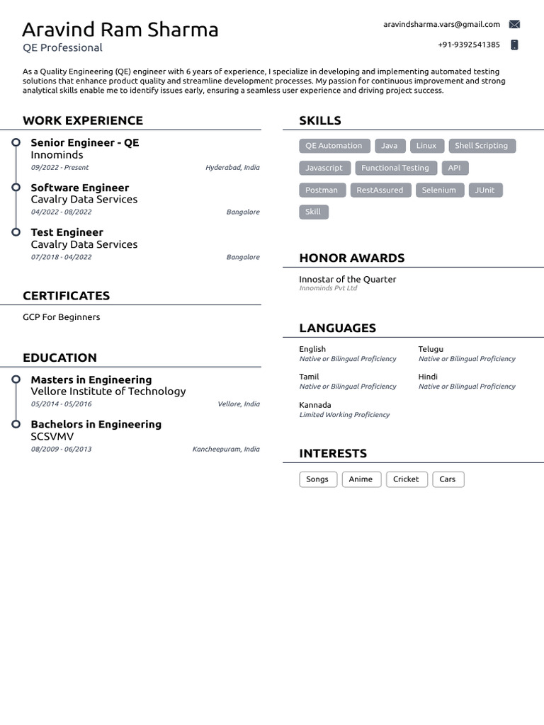 Aravind_Resume_20241115 | PDF | Software Development | Software