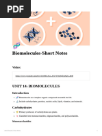 Class 11 Biology Biomolecules Notes | PDF