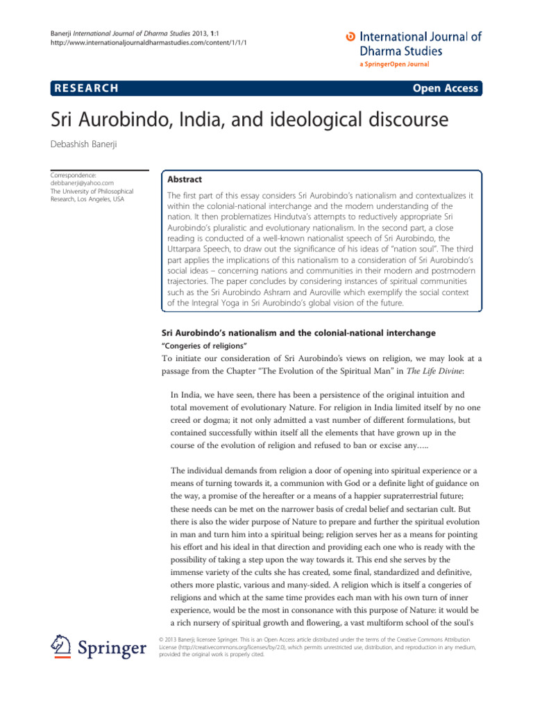 Sri Aurobindo India and Ideological Disc (3) | PDF | Sri Aurobindo ... Sri Aurobindo India and Ideological Disc (3) | PDF | Sri Aurobindo ...