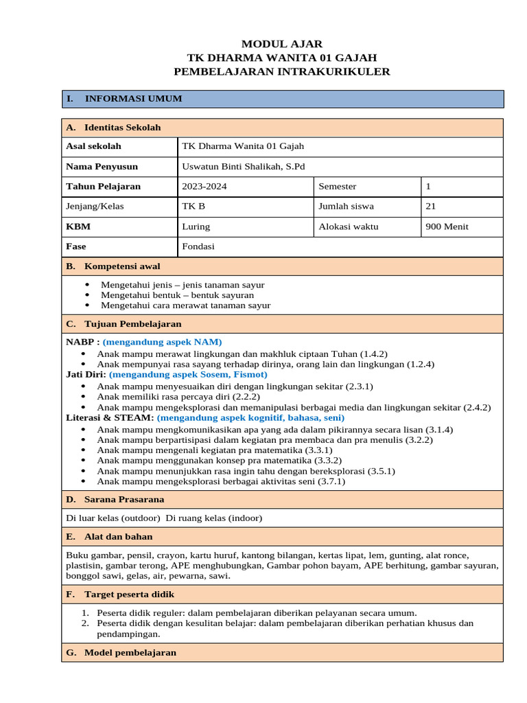 Modul Ajar Minggu 16 | PDF