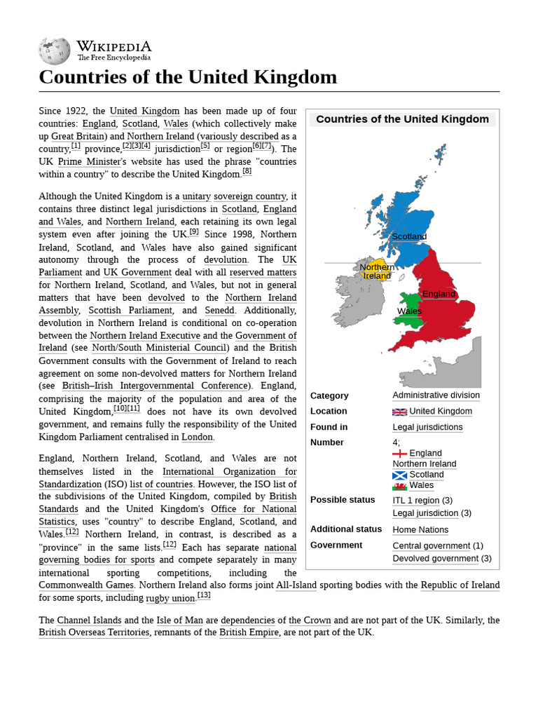 UK Countries: Legal and Government Overview | PDF | United Kingdom ...