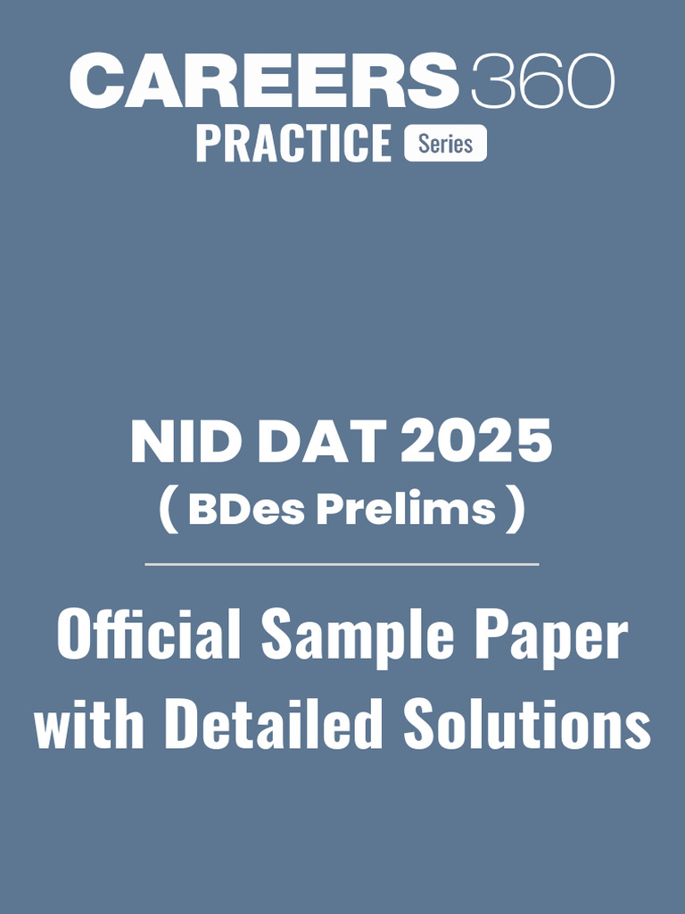 NID DAT 2025 BDes Sample Paper | PDF
