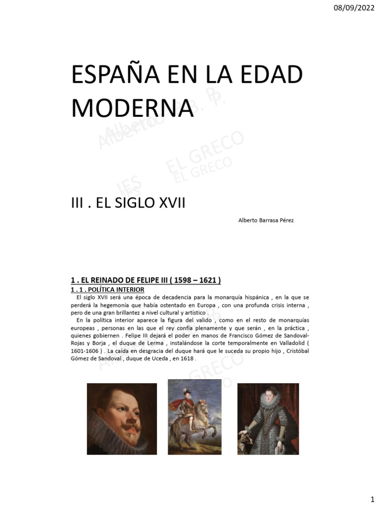 05edad Moderna III Historia de Espa A | PDF | Imperio español