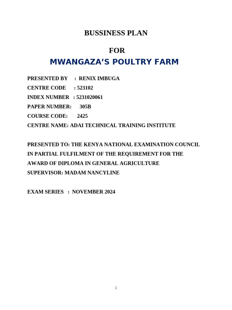 poultry BUSSINESS PLAN | PDF | Income Statement | Economies