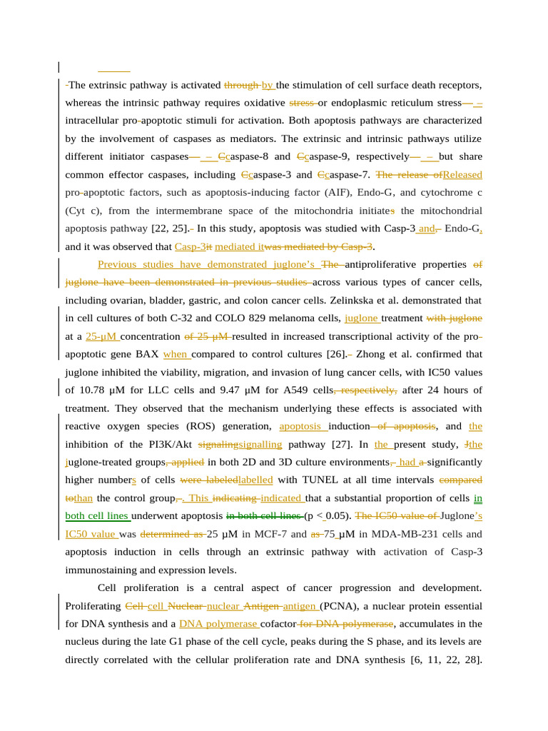Order #1011586 - Julia Document_TRACKED_REVISED | PDF | Apoptosis | Biological Processes
