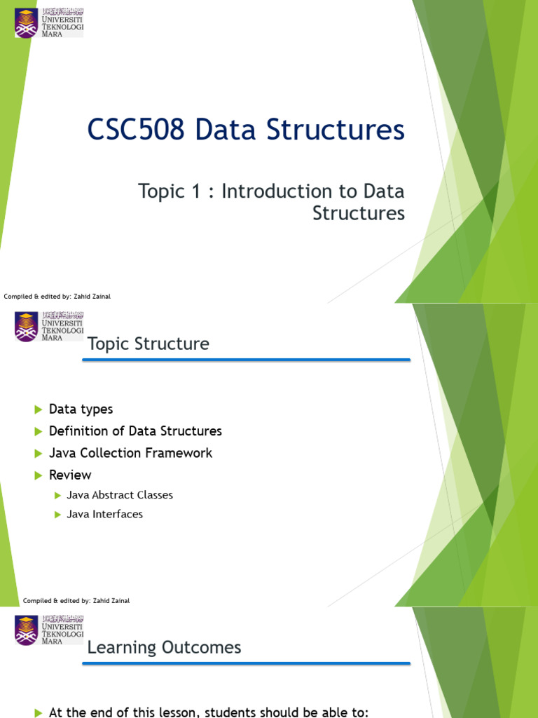 Topic 1 - Introduction to Data Structures | PDF | Class (Computer ... Topic 1 - Introduction to Data Structures | PDF | Class (Computer ...