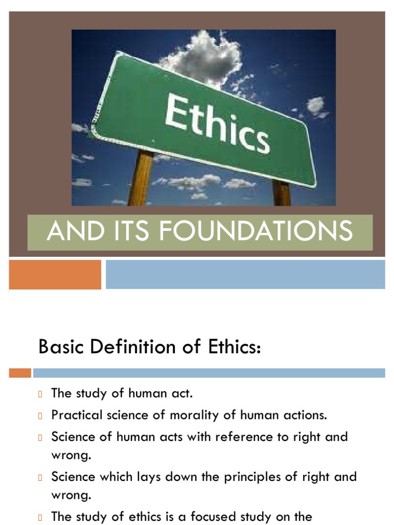 Foundation of Ethics | PDF