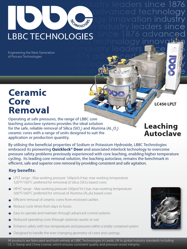 LBBC Technologies HPHT Core Leaching Product Sheet | PDF | Silicon ...